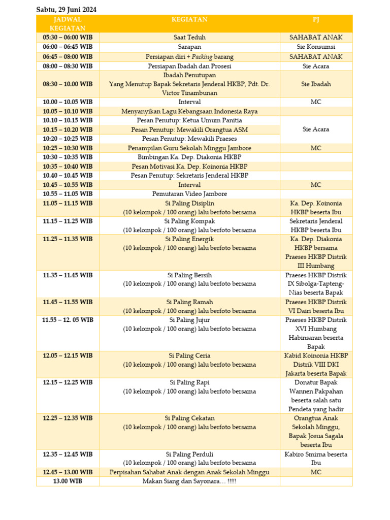 2024.06.28 - Run Down Acara Puncak | PDF