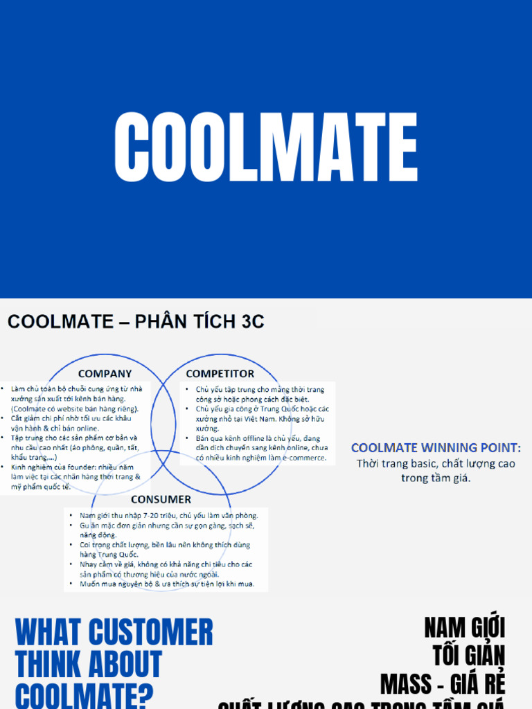 Application in Real Case 1 - Case Study Coolmate | PDF
