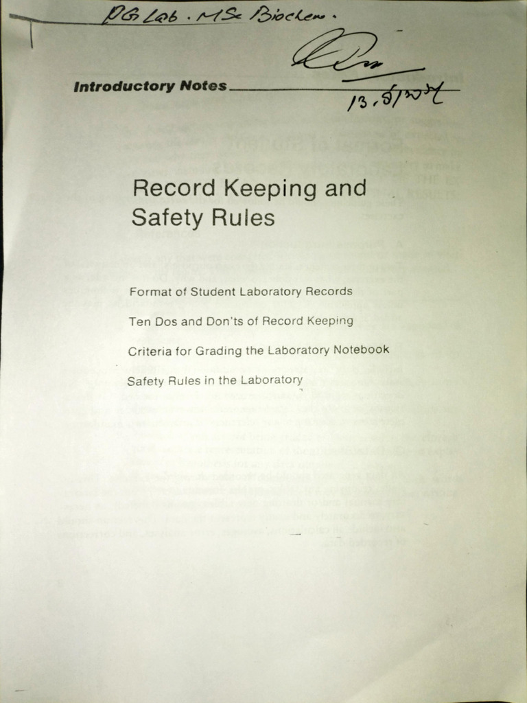 Lab course details | PDF