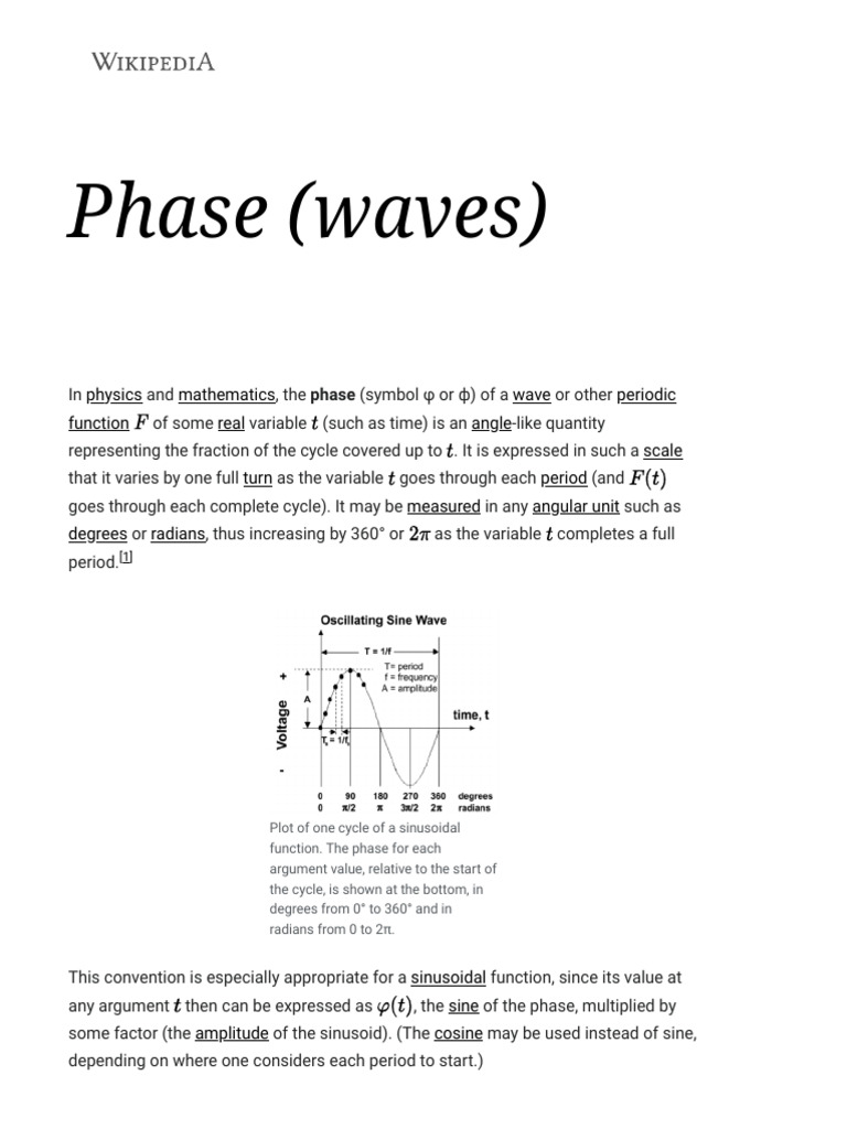 Phase (waves) | PDF | Phase (Waves) | Waves
