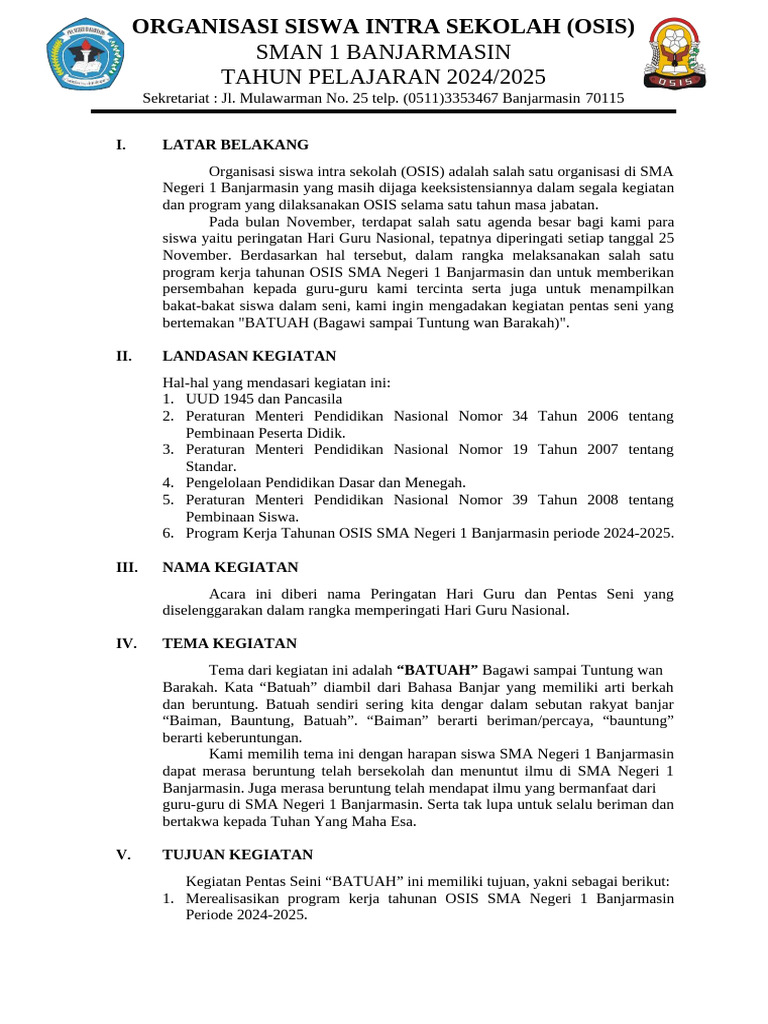 Proposal Pensi 2024 | PDF