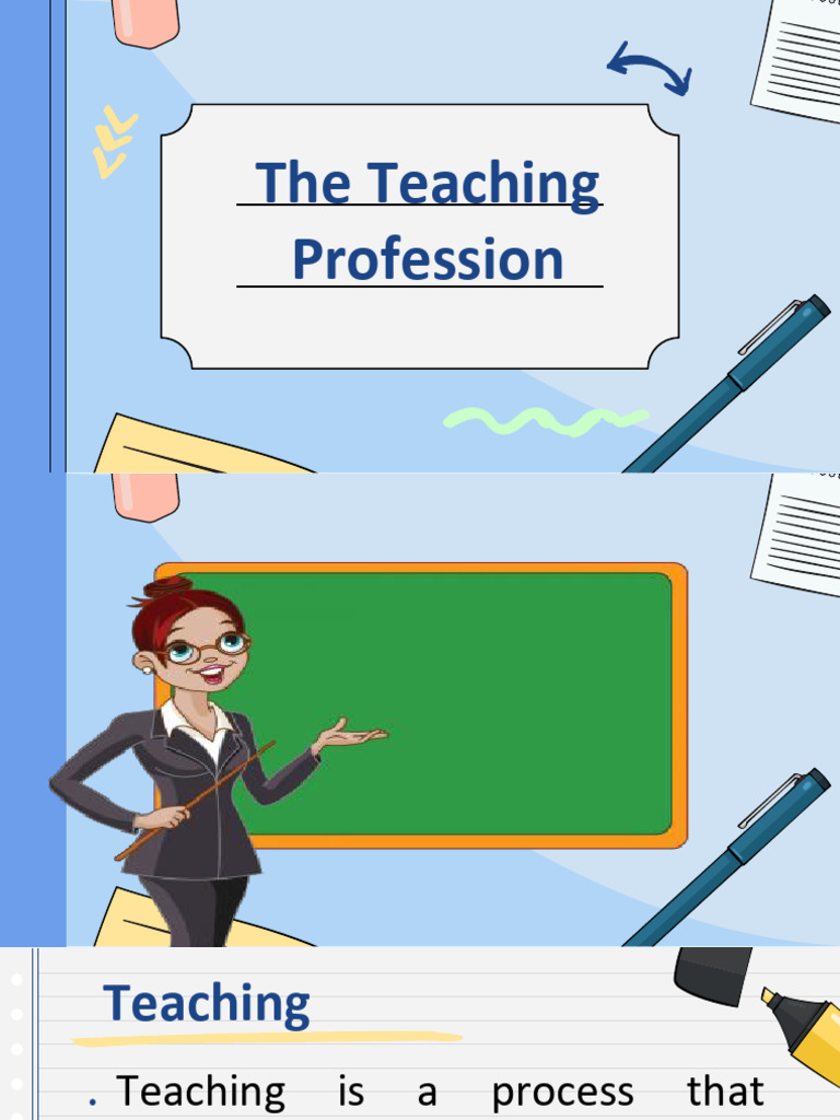Lesson 1 The Teaching Profession | PDF | Teachers | Profession