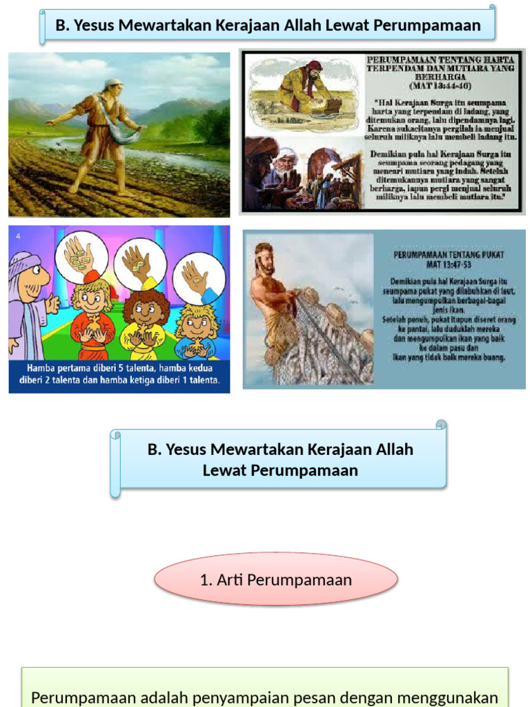 B. Yesus Mewartkan Kerajaan Allah Lewat Perumpamaan | PDF