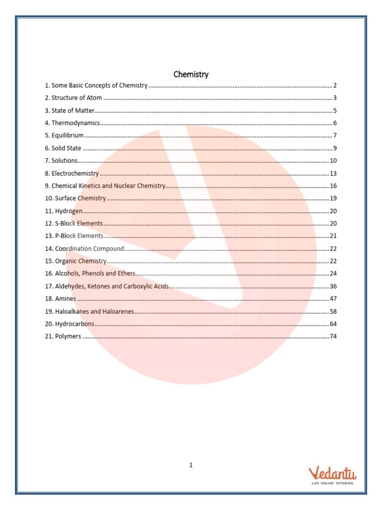 Vedantu Chemistry Short Notes | PDF | Crystal Structure | Ester