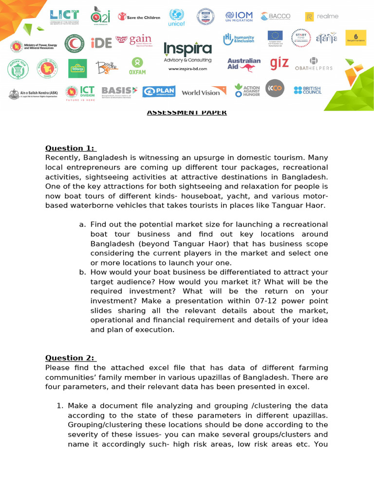 Assessment Question Set Internship- December 2023 | PDF