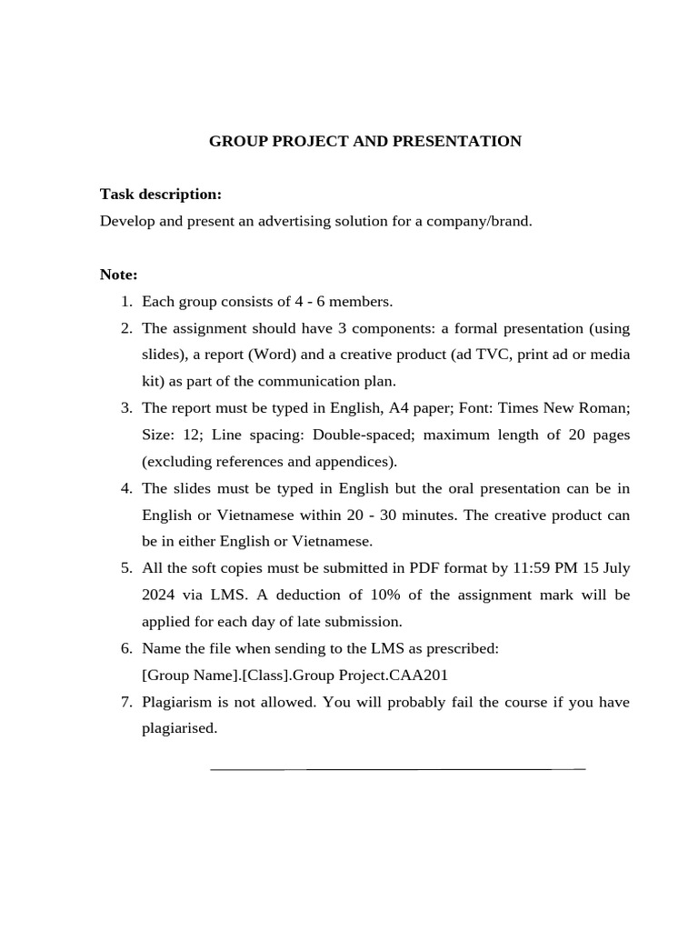 Group project-CAA201-SU2024 | PDF