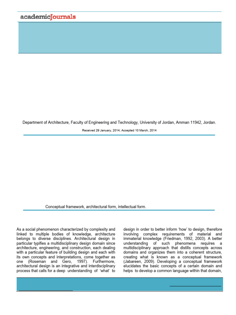 000 A Conceptual Framework For Understanding Architecture Works | PDF | Concept | Space