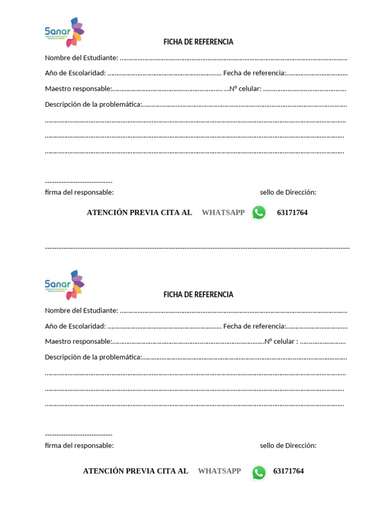 Ficha de Referencia | PDF