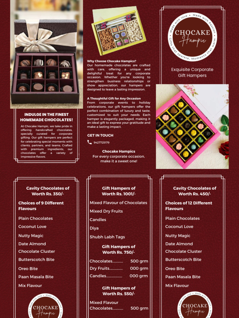 Corporate Gift Hamper Brochure | PDF | Chocolate | Cuisine