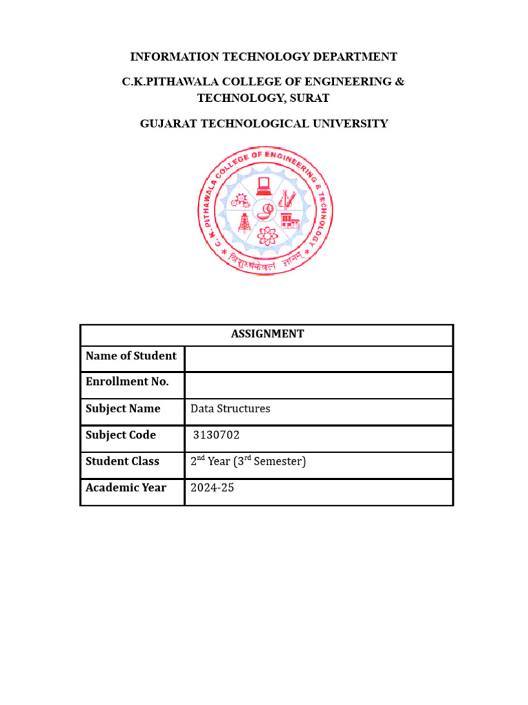 DS Theory Assignment 2024 25 | PDF | Algorithms And Data Structures ... DS Theory Assignment 2024 25 | PDF | Algorithms And Data Structures ...