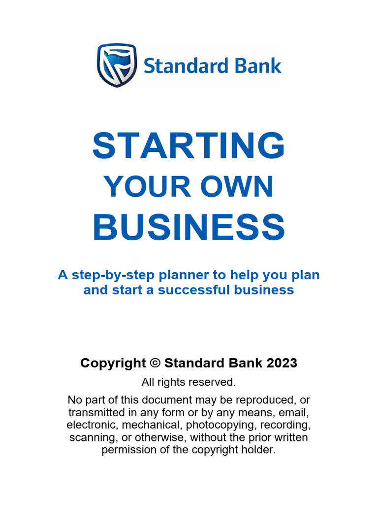 Starting Your Own Business Planner Full Guide | PDF | Partnership | Brand