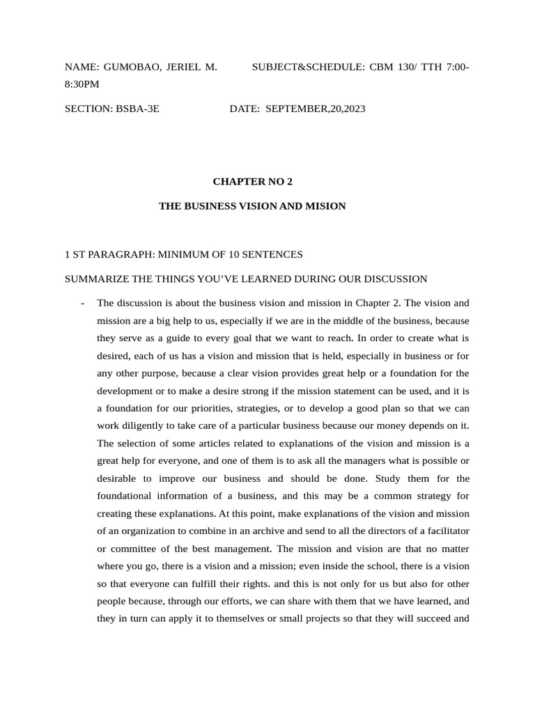 cbm narrative report 2 | PDF