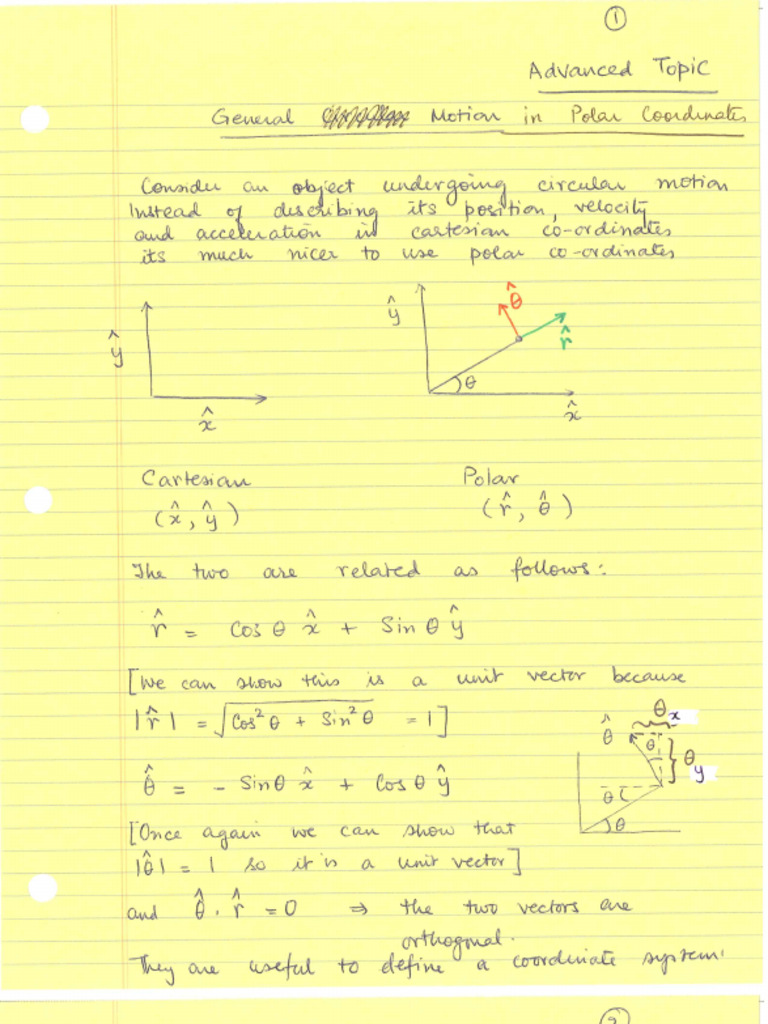 Advanced Notes On Centripetal and Coriolis Acceleration | PDF