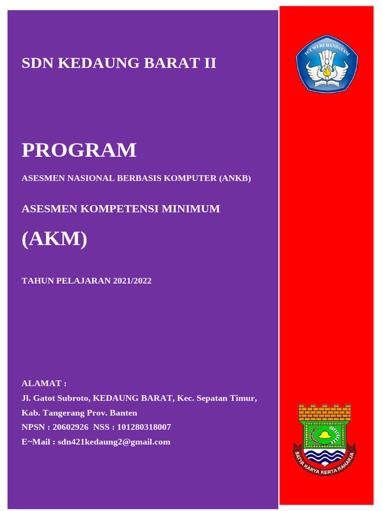 Program Kerja Anbk SDN Serwet Sudah Ok Jasa | PDF | Ilmu Sosial ...