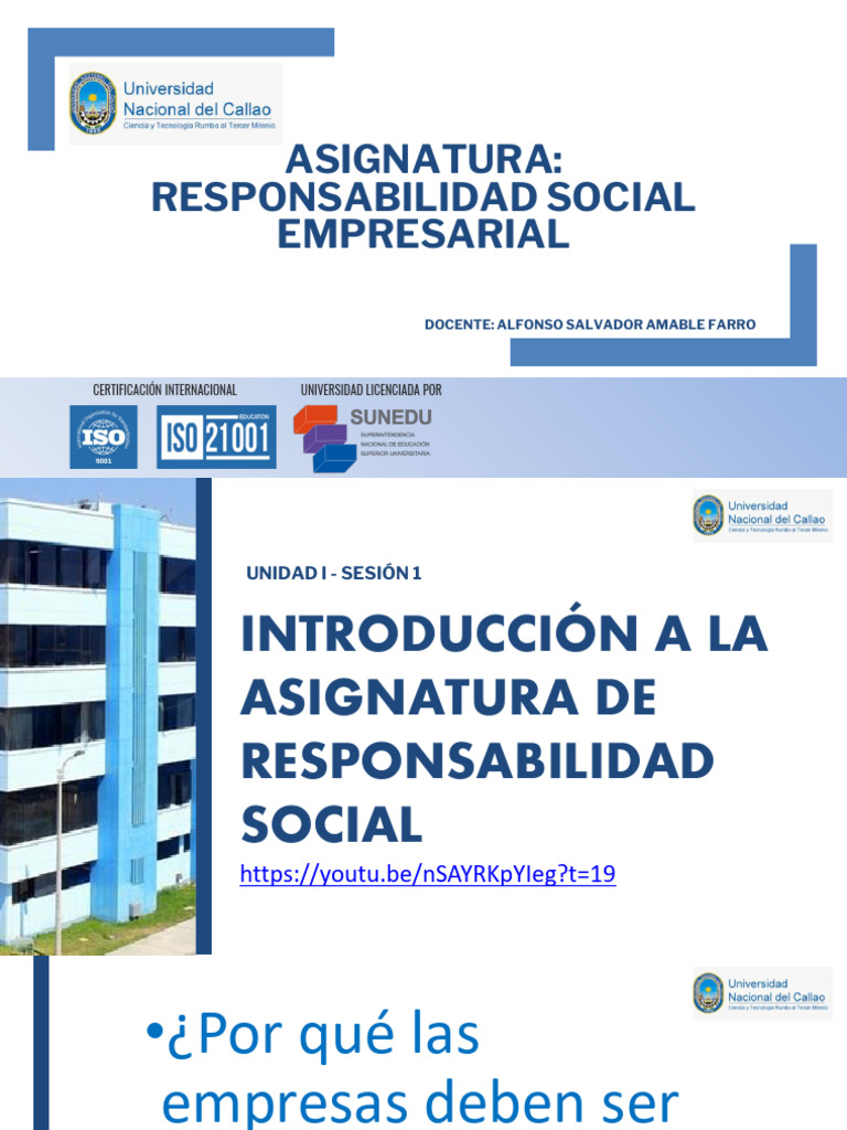 Semana 1 Introduccion a La Responsabilidad Social | PDF | Responsabilidad social corporativa ...