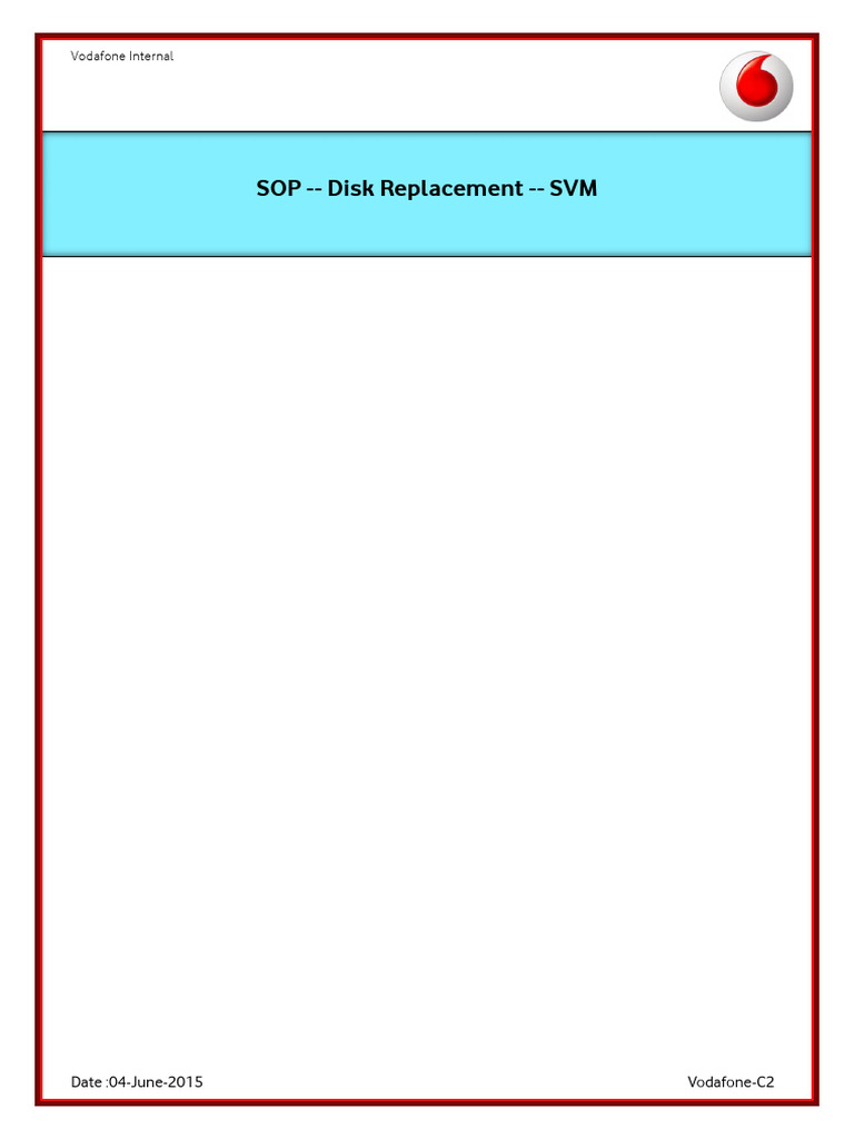 SOP -- Disk Replacement -- SVM | PDF | Computer Data Storage | Computer Architecture
