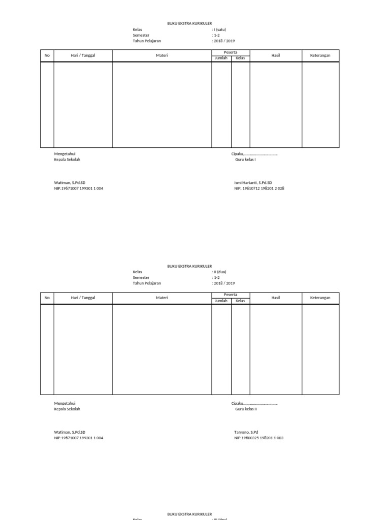 Buku BP - Ekstrakurikuler..... | PDF