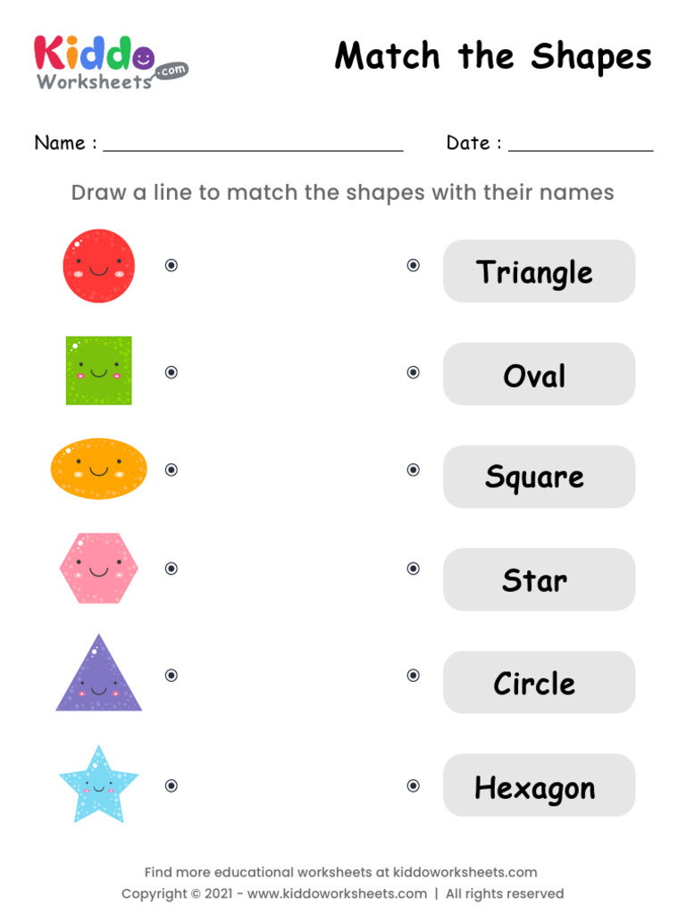 1st Grade - Match The Shapes | PDF