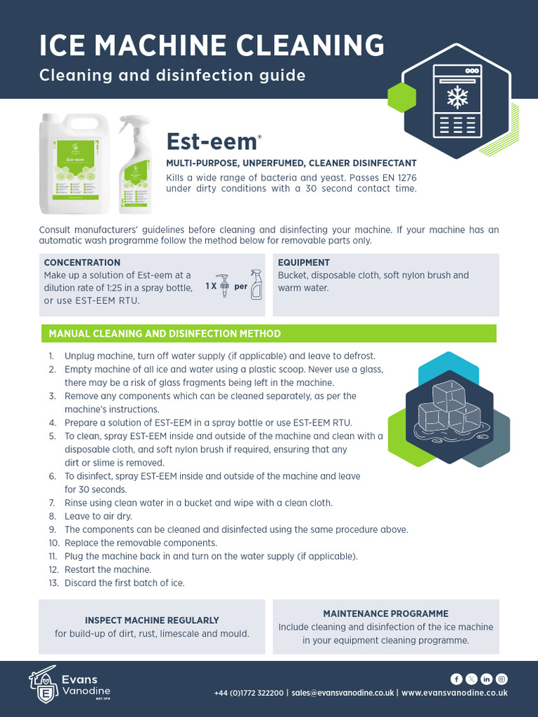 Ice Machine Cleaning EvansEst-eem | PDF | Technology & Engineering