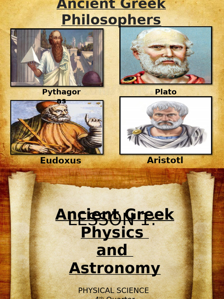 Ancient Greek Physics and Astronomy - Models of The Universe | PDF ...