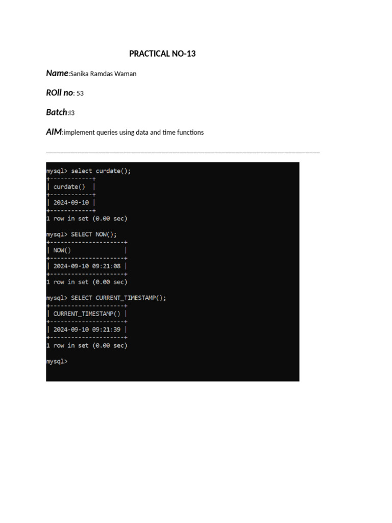 Practicalno.13 SANUU | PDF | Computers