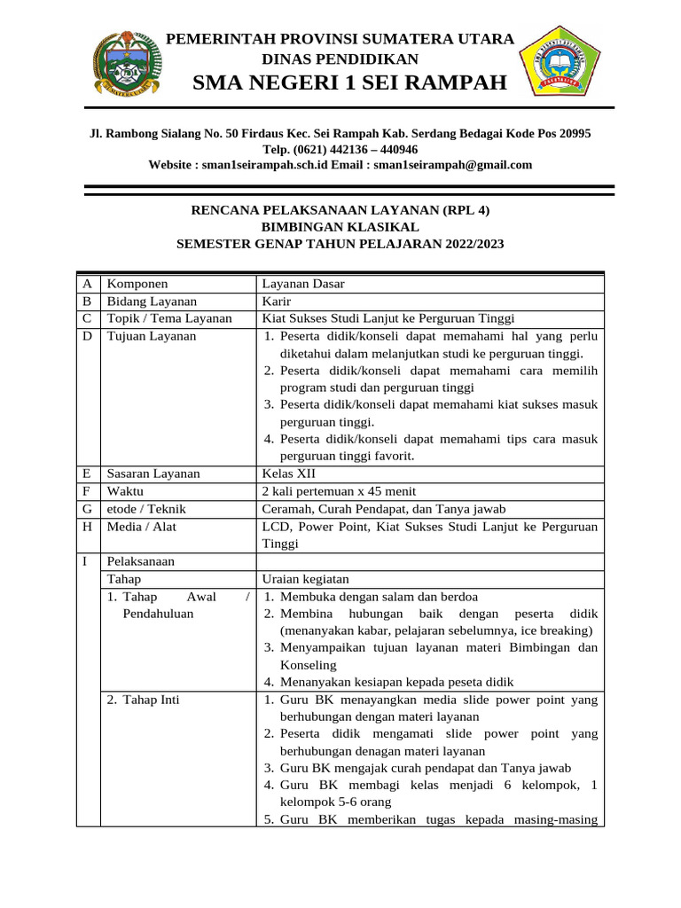 RPL 4 Kiat Sukses perguruan tinggi | PDF