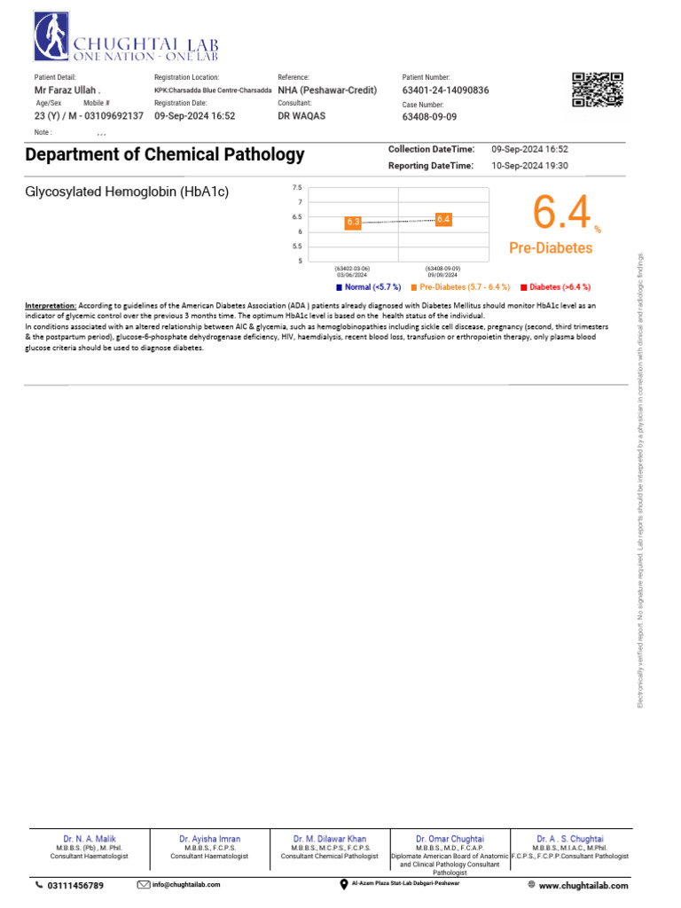 Comprehensive Lab Report for HbA1c and Lipids | PDF | Glycated ...