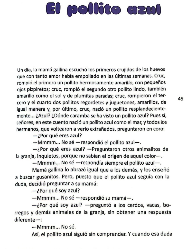 El Pollito Azul | PDF