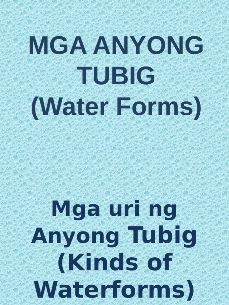 Water Forms | PDF | Stream | Water