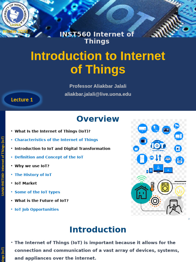 Leacture 1 - IoT Introduction | PDF | Internet Of Things | Automation