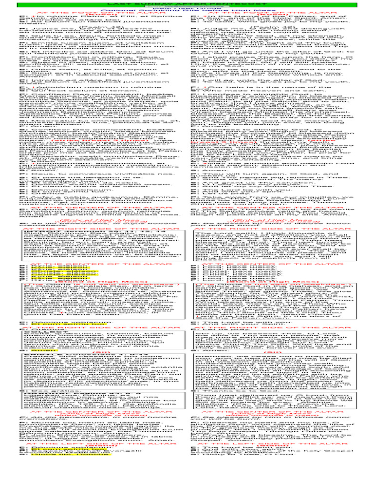 Pentecost 99 TH Last M 20 | PDF | Christian Worship And Liturgy | Catholic Liturgy