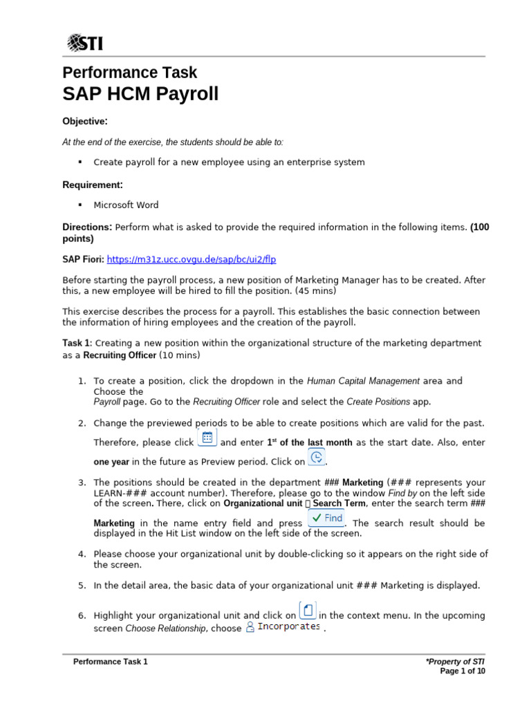 02_Performance_Task_1(10) | PDF | Payroll | Employment
