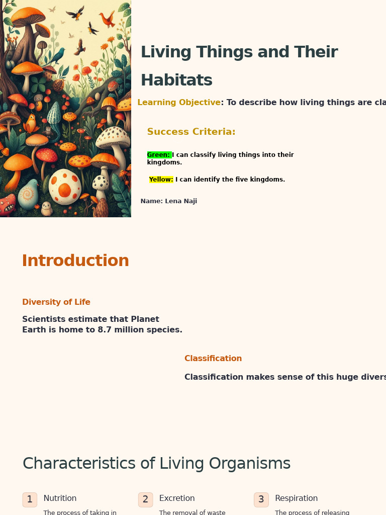 Classifying Living Things: Five Kingdoms | PDF | Mold | Plants