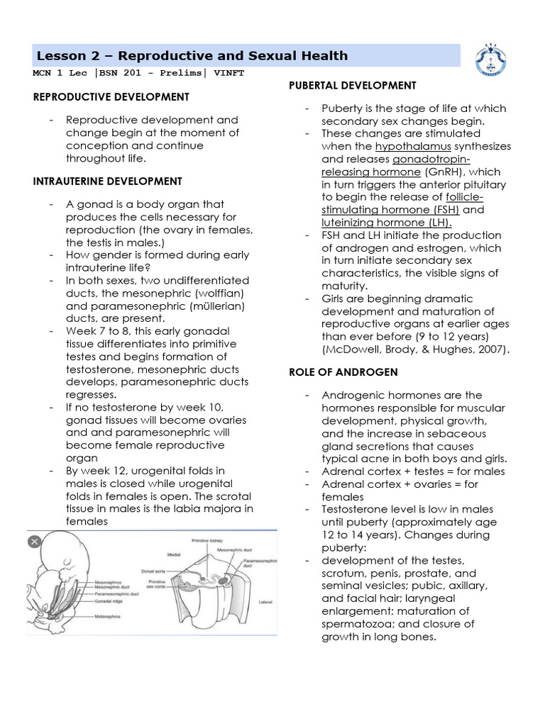 Maternal and Child Nursing - Reproductive and Sexual Health | PDF ...