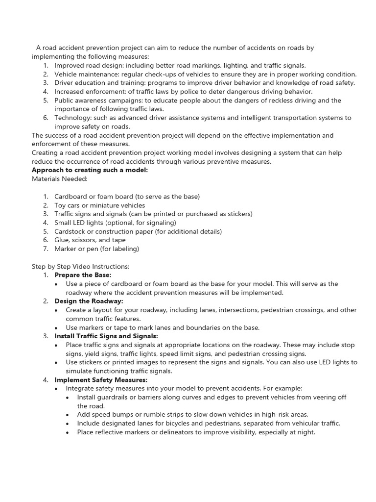 ROAD ACCIDENTS PREVENTION | PDF | Traffic | Road Traffic Safety