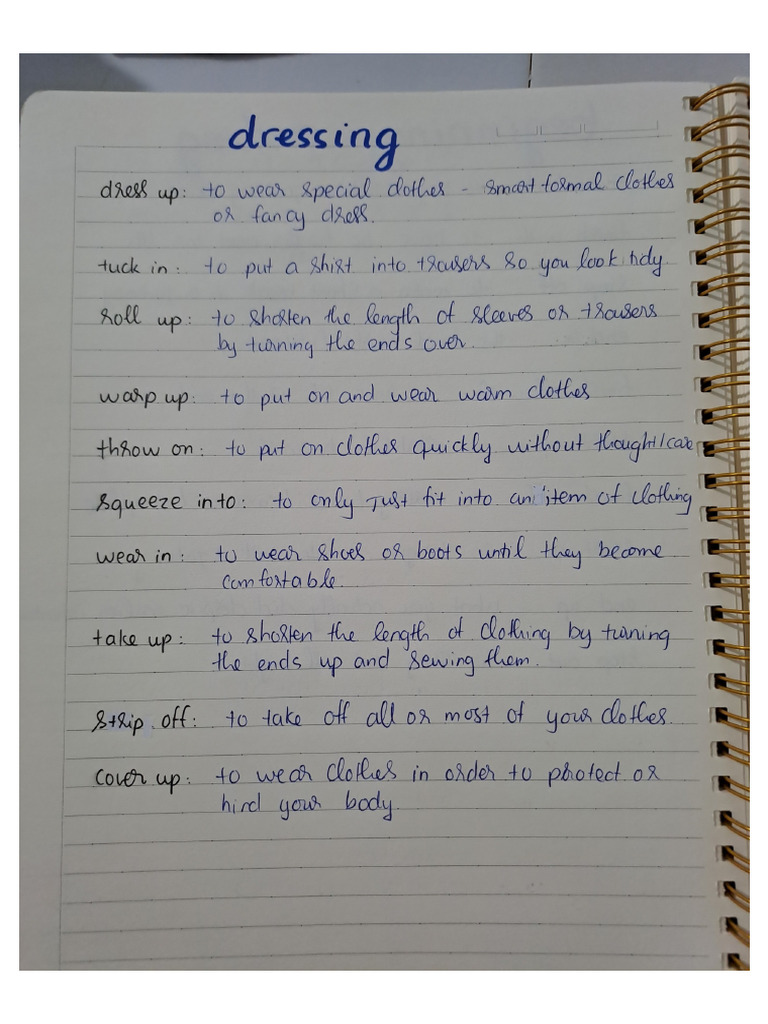 Phrasal Verbs About Dressing | PDF