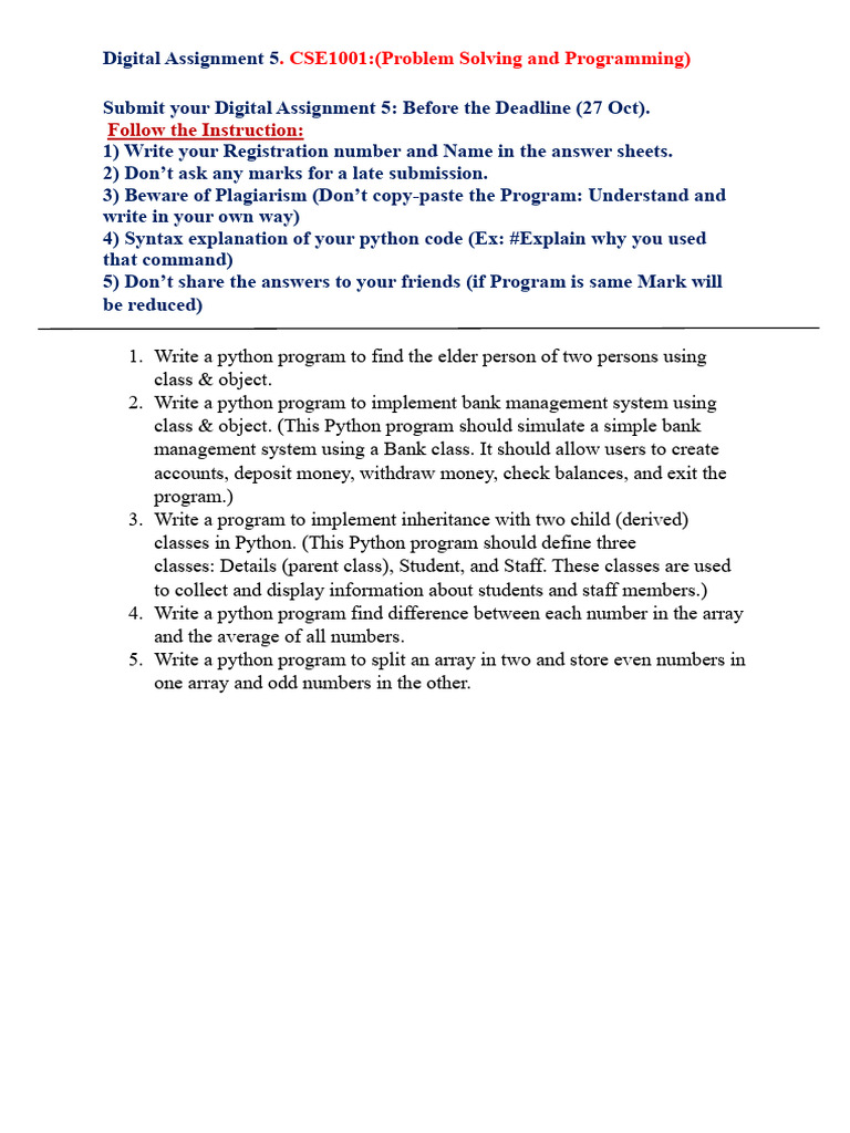 Digital assignment 3 | PDF