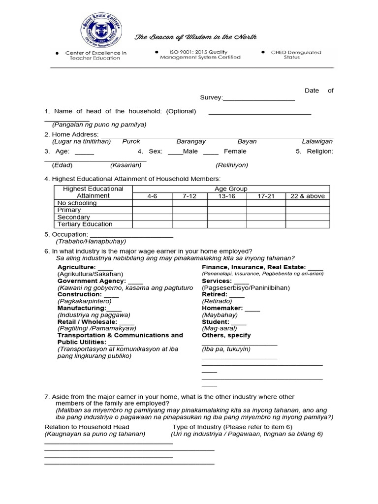 SLC-Community-Needs-Assessment-Survey-Questionnaire | PDF
