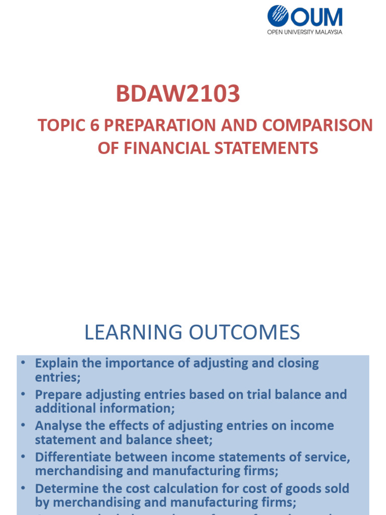 BDAW 2103 - Topic 6 Preparation and Comparison of FS - Note | PDF ... BDAW 2103 - Topic 6 Preparation and Comparison of FS - Note | PDF ...