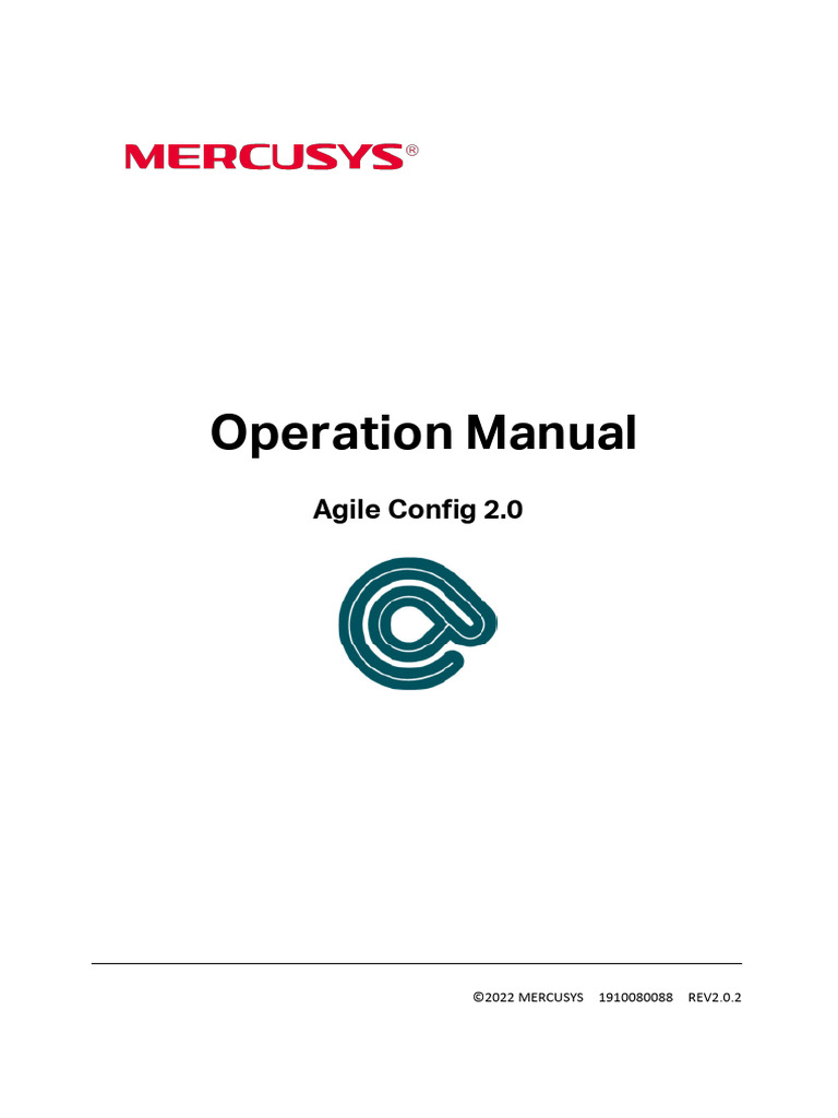 Agile Config Operation Manual-V2.0.2 | PDF | Installation (Computer Programs) | Network Switch