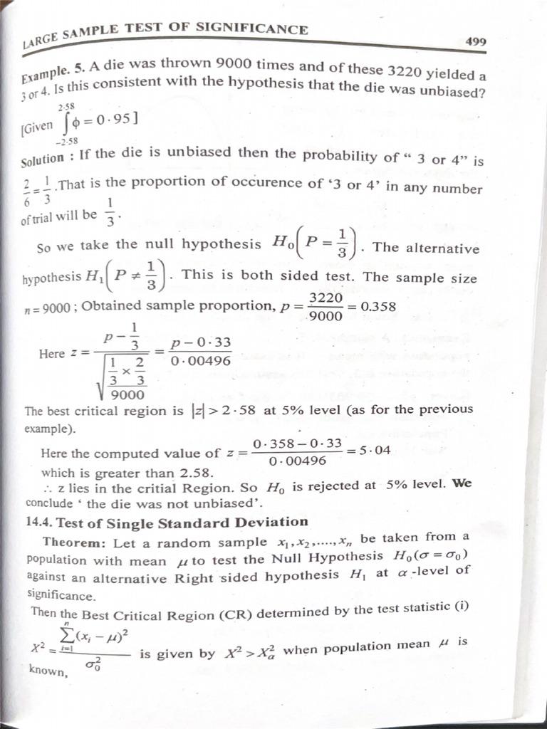 Large Sample Test | PDF