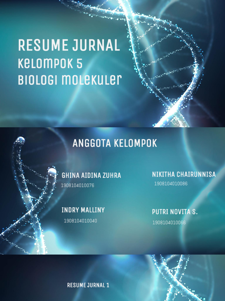 Resume Jurnal - Kelompok 5 - Biomol | PDF