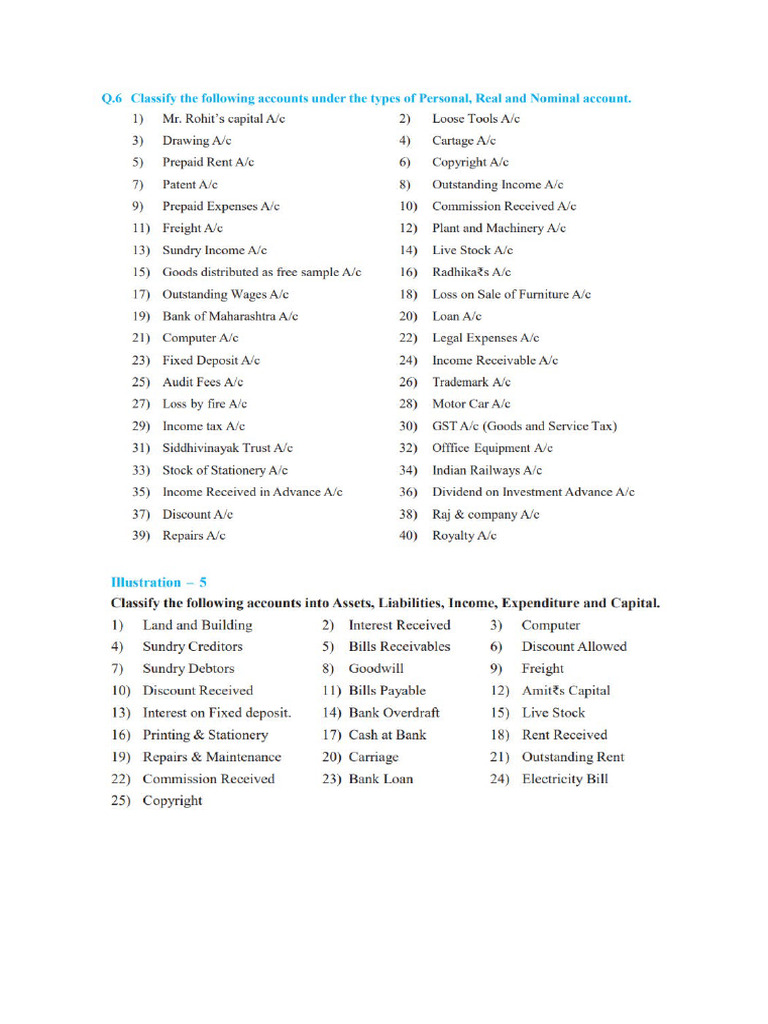 Classifcation of Account | PDF