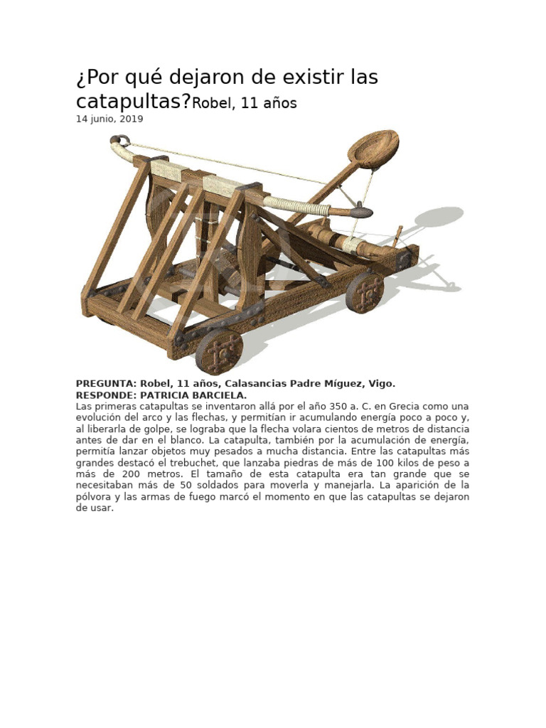 Por Qué Dejaron de Existir Las Catapultas | PDF | Historia | Libros ...