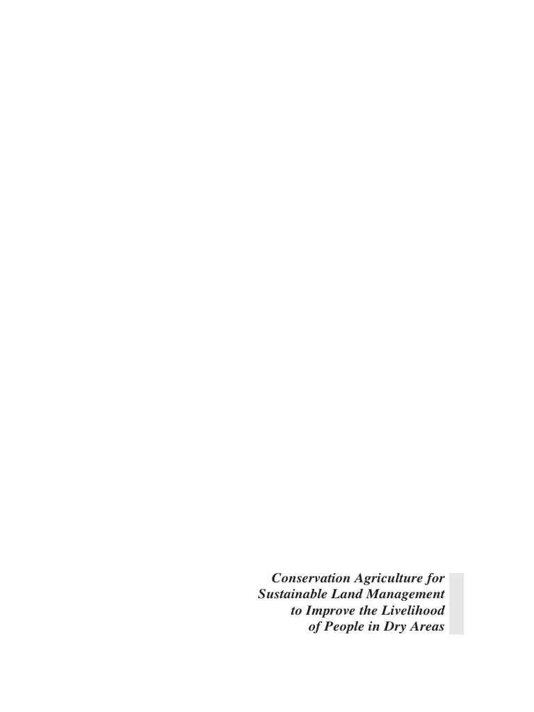 Conservation Agriculture for Dry Areas | PDF | Agriculture | Soil