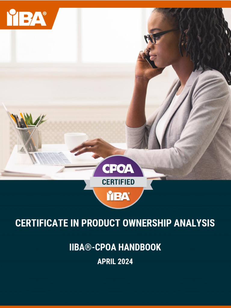 Iiba Cpoa Certification Handbook | PDF | Identity Document | Certification