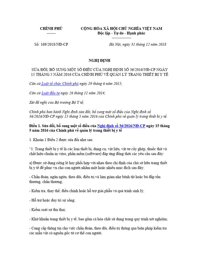 2 Nghi Dinh 169 2018 ND CP | PDF