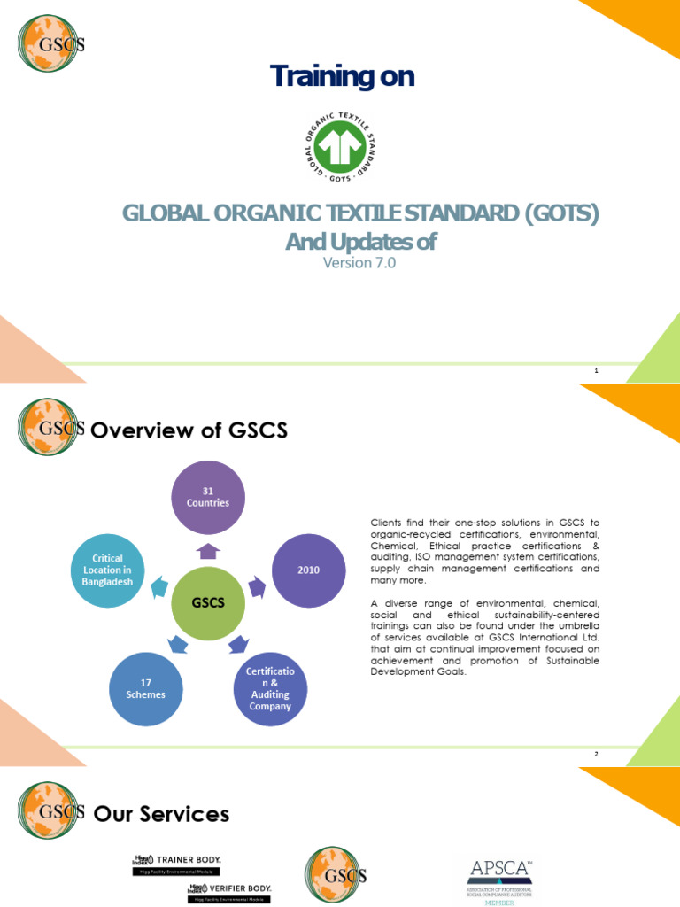 GOTS Version 7.0 Updates & Criteria | PDF | Fibers | Risk