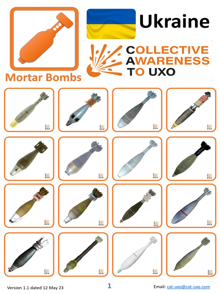 Ukraine Mortar Bombs - CAT-UXO | PDF | Mortar (Weapon) | Shell (Projectile)