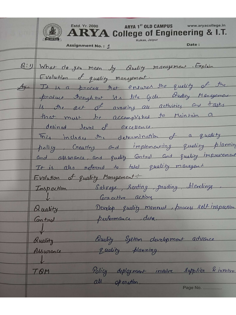 QM Assignment 1 | PDF